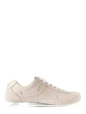 Loewe Ballet Runner 2.0 Suede-trimmed Leather Sneakers - White