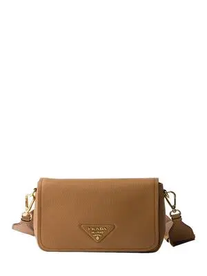 Prada Prada Daino Leather Crossbody Bag Cara