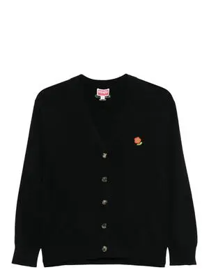 Kenzo Pop-embroidered Cardigan - Black