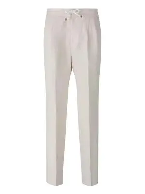 Brunello Cucinelli Drawstring-waist Trousers - White