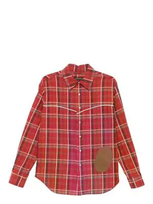 Andersson Bell Noah Patch Checked Shirt - Red