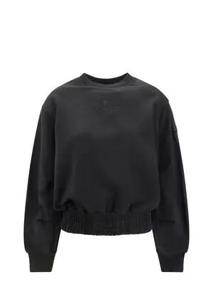 Moncler Pleated Cotton Sweatshirt - Black