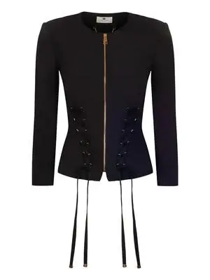 Elisabetta Franchi Crêpe Jacket - Black