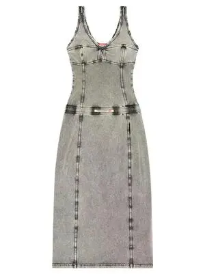 DIESEL D-inny Denim Midi Dress - Grey