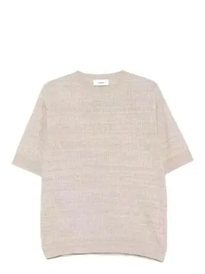 LARDINI Knitted T-shirt - Neutrals