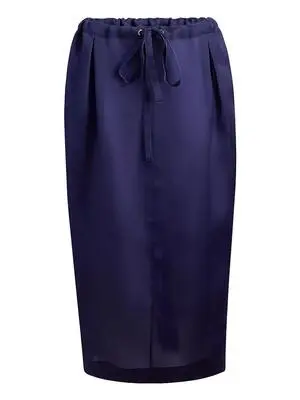 Khaite Chenton Long Silk Skirt Amethyst