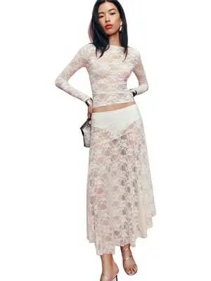 REFORMATION Mirabelle Knit Midi Skirt