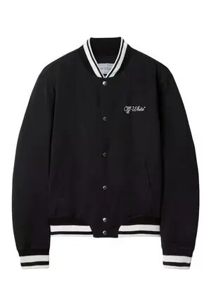 Off-White Script Varsity Jacket - Black