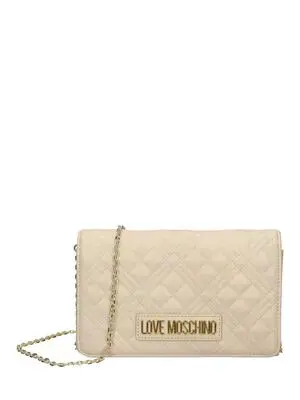 Moschino Leather Cross Body Bag - Neutrals