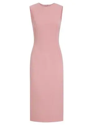 Dolce & Gabbana Wool Crepe Dress Multicolor