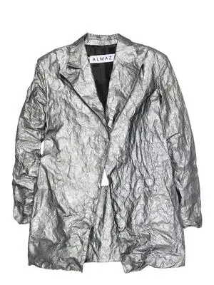 ALMAZ Lamé-effect Coat - Silver