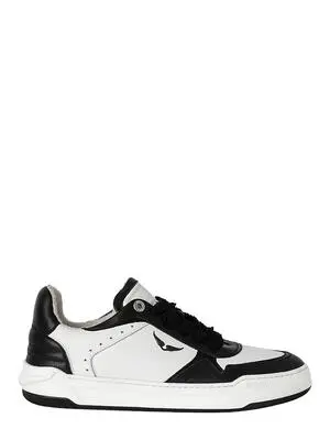 Zadig&Voltaire Wings Leather Sneakers - Noir
