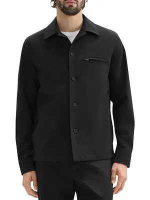 Theory Overshirt In Precision Ponte - Black