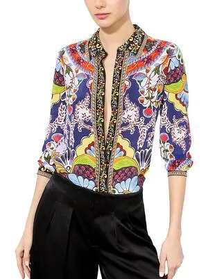 Alice + Olivia Alice And Olivia Willa Silk Blouse On The Road