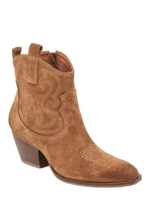 Dolce Vita Shania Western Boots - Brown Suede