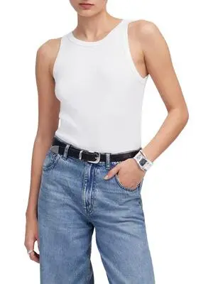 Madewell Madewell High Neck Cotton Tank White