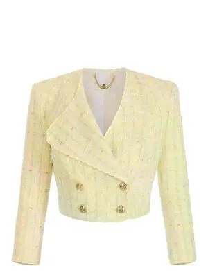 Elisabetta Franchi Lurex Blazer - Yellow