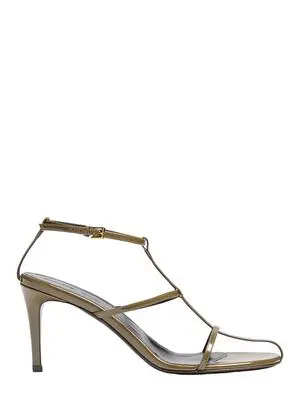 Khaite Cage Patent Leather Sandals - Green
