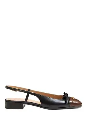 Valentino Garavani 25mm Valet Du Roi Slingback Ballet Flats - Black