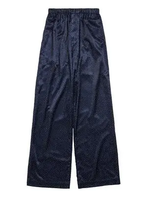 Balenciaga Embellished Wide-leg Trousers - Blue