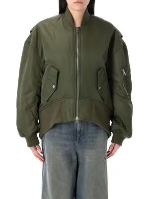 JW Anderson Oversized Bomber Jacket - Green