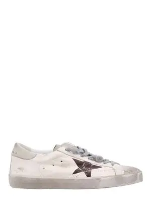 GOLDEN GOOSE Super-star Lace Up Sneakers - White/ice/brown