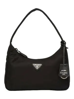 Prada Hobo Tessuto Mini Shoulder Bag - Black