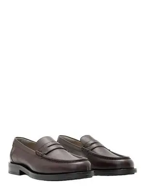 ALLSAINTS Bloom Penny Loafer - Oxblood Red