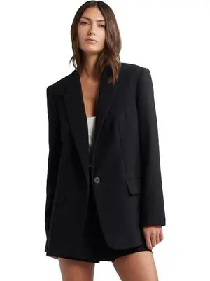 OPEN EDIT Relaxed Blazer - Black