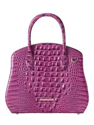 Brahmin Brahmin Rosetta Croc Embossed Leather Satchel Dewberry
