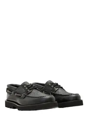 ALLSAINTS AllSaints Skiff Leather Boat Shoe Black