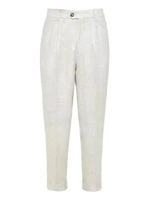 Brunello Cucinelli Pleat-detail Trousers - White
