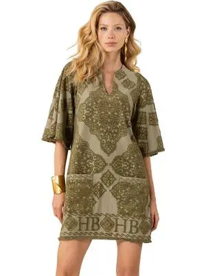 Hale Bob Mikayla Jacquard Mini Dress - Green
