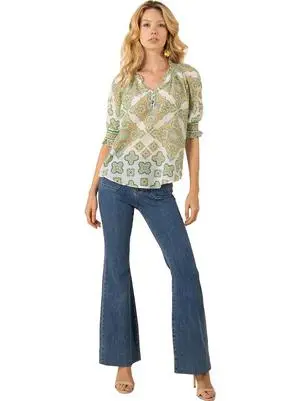 Hale Bob Eileen Voile Top - Pink