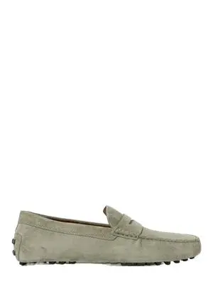 TOD'S Tod's Suede T Timeless Driver Loafers Beige