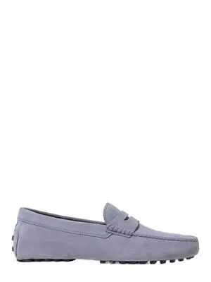 TOD'S Tod's Suede Loafers Gnawed Blue