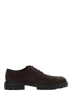 Hogan Suede Lace-up Brogues - Dark