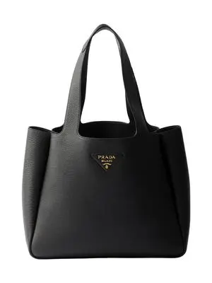 Prada Leather Tote Bag - Black