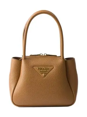 Prada Liaison Mini Leather Handbag - Brown