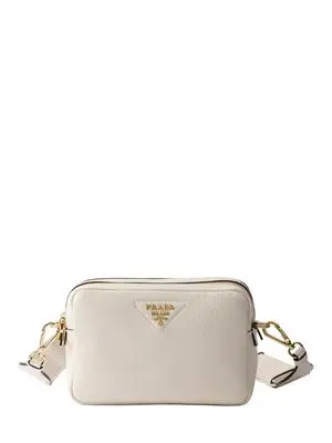 Prada Small Leather Shoulder Bag - White