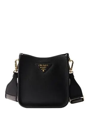 Prada Mini Leather Shoulder Bag - Black
