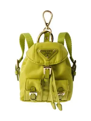 Prada Mini Icon Re-nylon Keychain Charm - Green