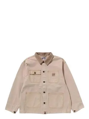 A BATHING APE Line Camo Jacquard Work Jacket - Beige