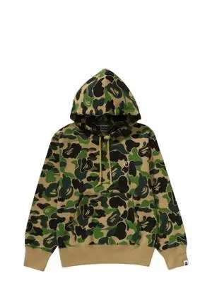 A BATHING APE Abc Camo One Point Pullover Hoodie - Green