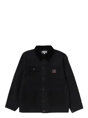 A BATHING APE Line Camo Jacquard Work Jacket - Black