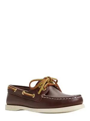 Sperry Authentic Original 2-eye Boat Shoe - Brown Leather Mix Mat