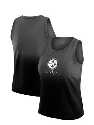 WEAR BY ERIN ANDREWS Pittsburgh Steelers Ombre Tank Top - Black