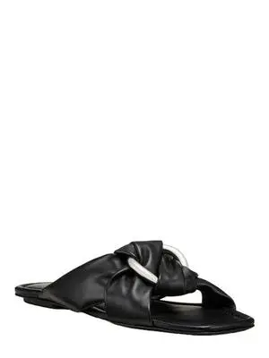 STUART WEITZMAN Cece Leather Slide Sandal - Black