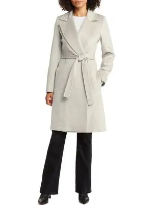 Fleurette Fleurette Wool Wrap Coat Shale