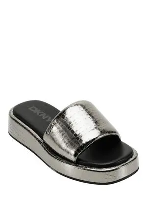 Dkny DKNY Lachine Platform Slide Sandal Nickel